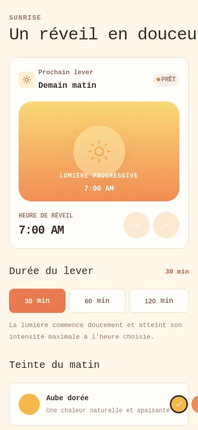 Sunrise Alarm App