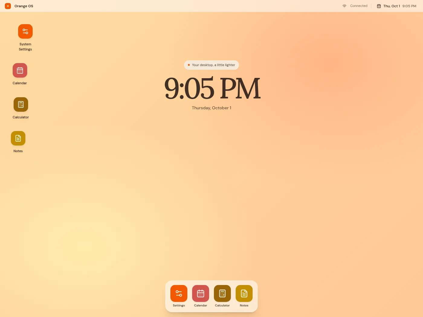 Orange OS Web Desktop
