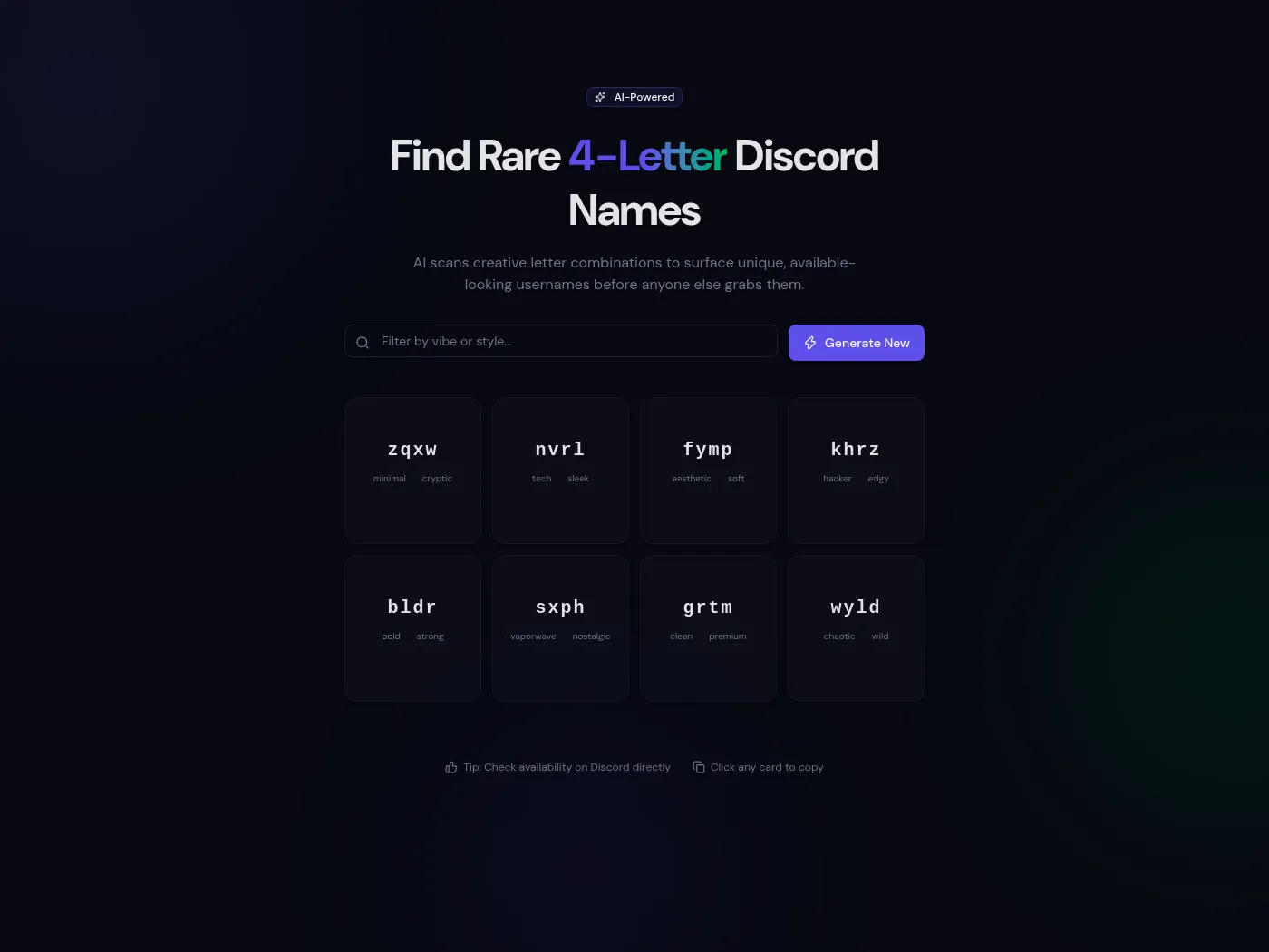 Discord Username Finder AI