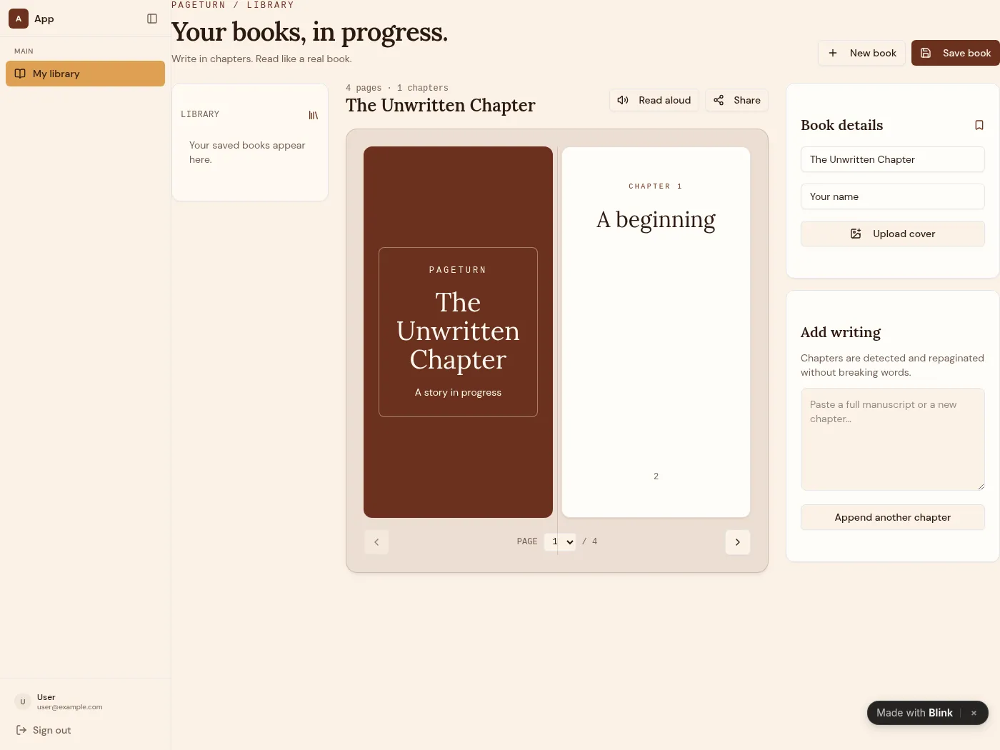 PageTurn Book Reader