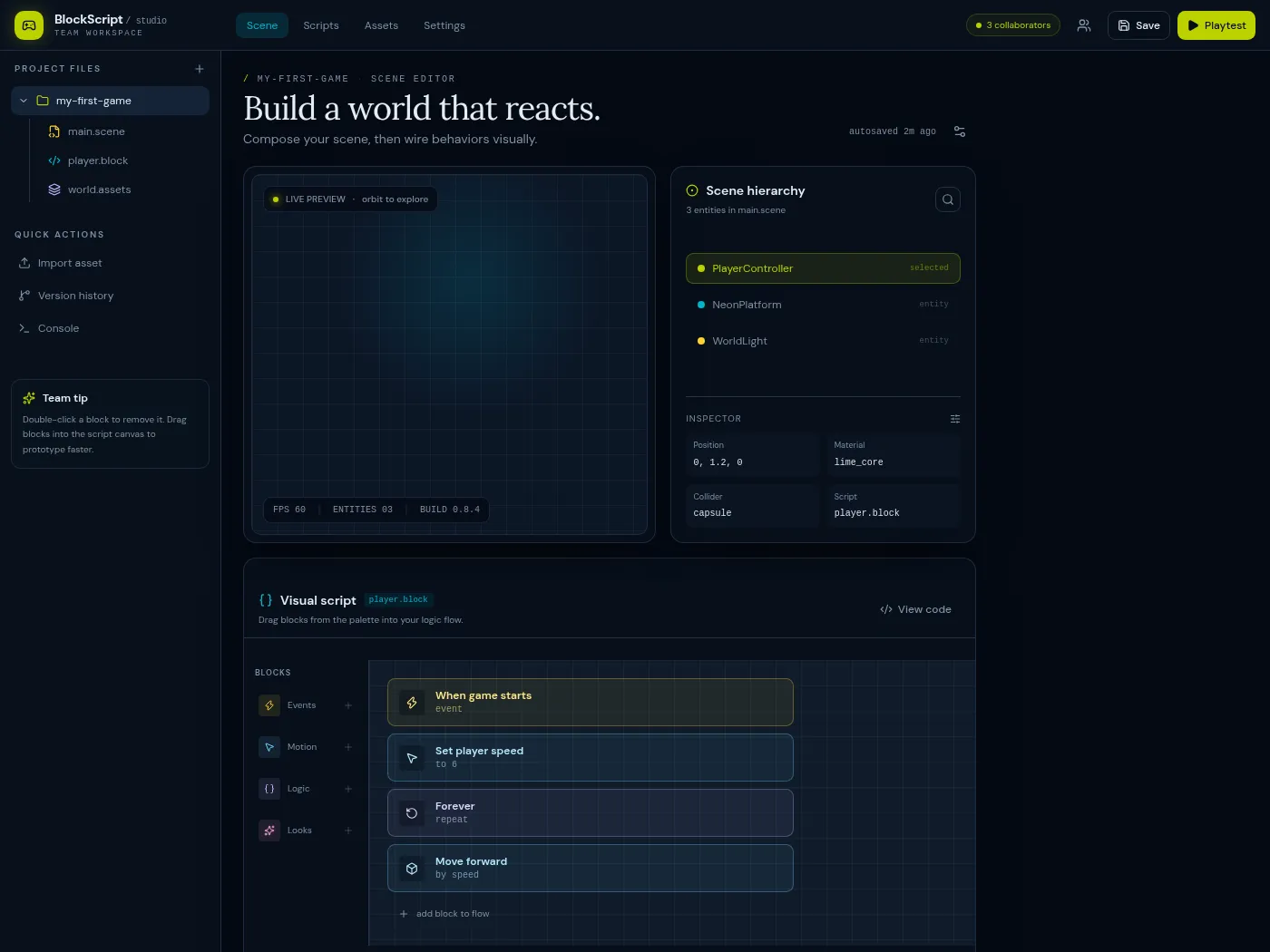 BlockScript 3D Engine