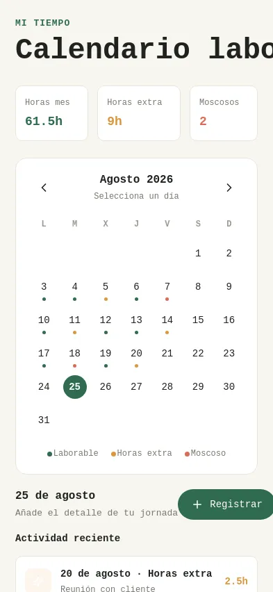 Calendario Laboral Móvil