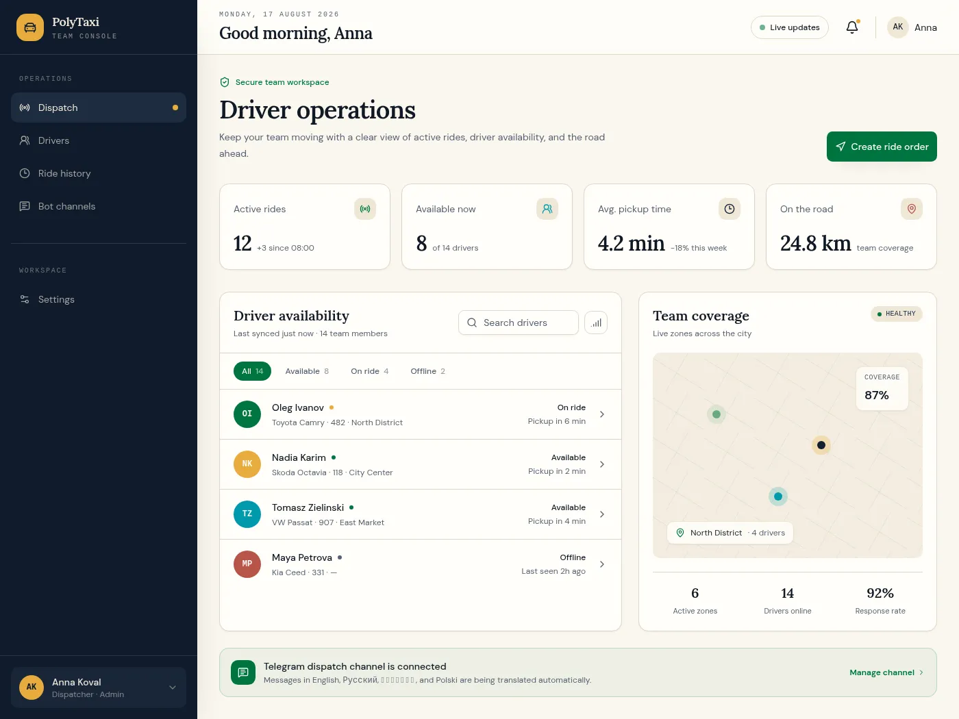 PolyTaxi Bot