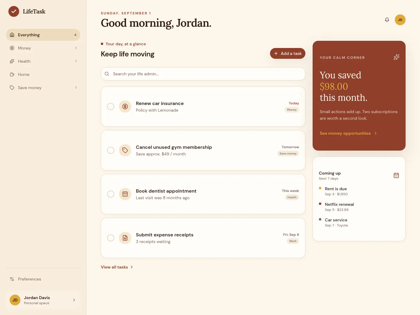 LifeTask Assistant