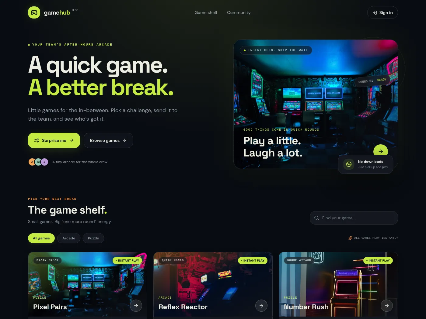 GameHub Play Portal