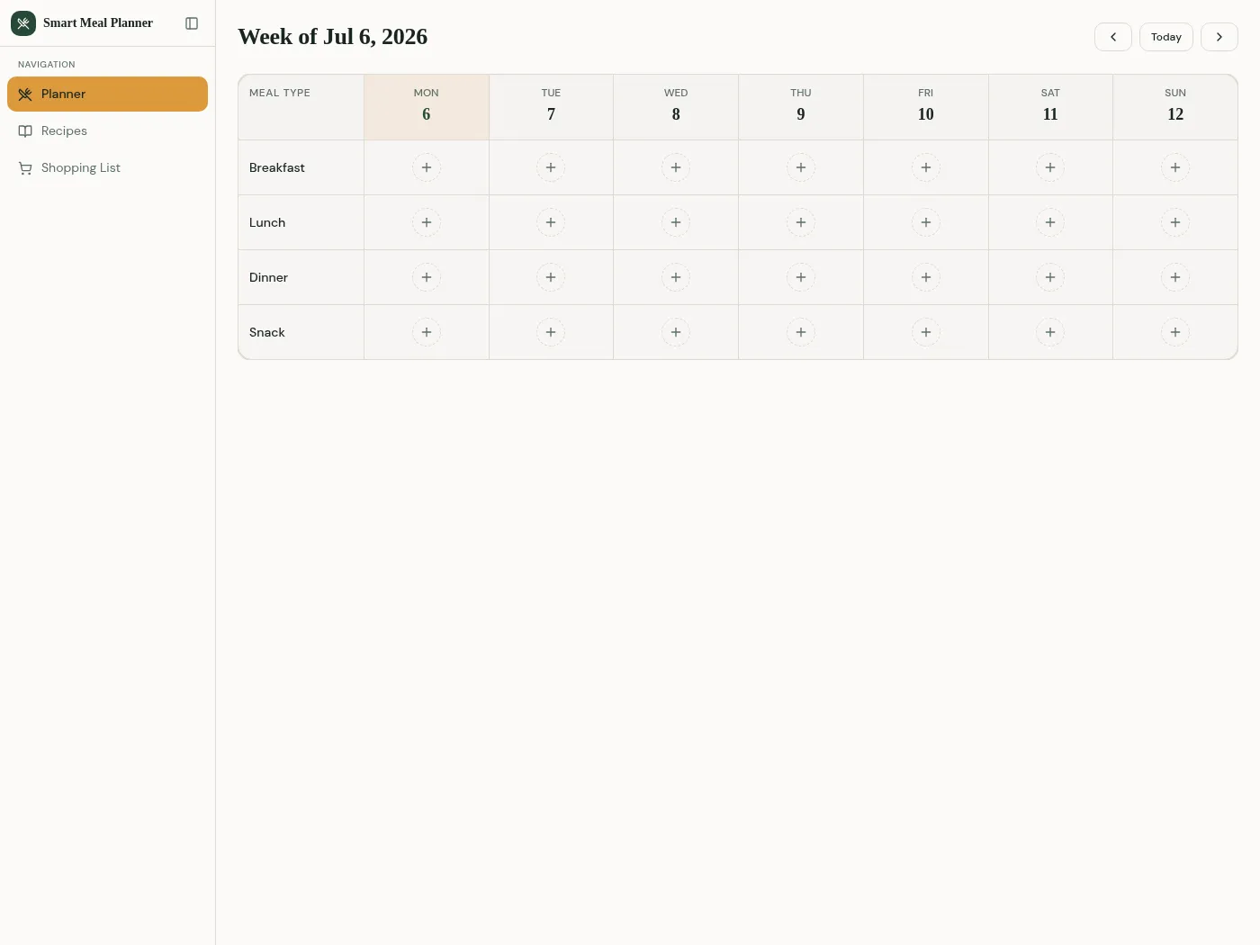 Smart Meal Planner