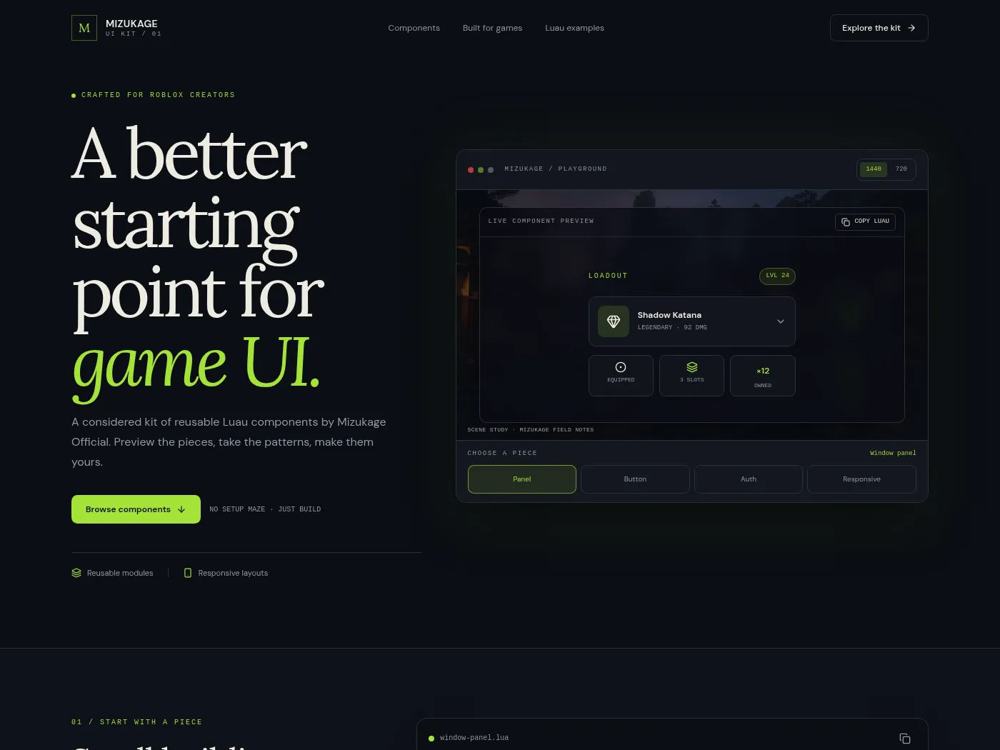 Mizukage UI Kit