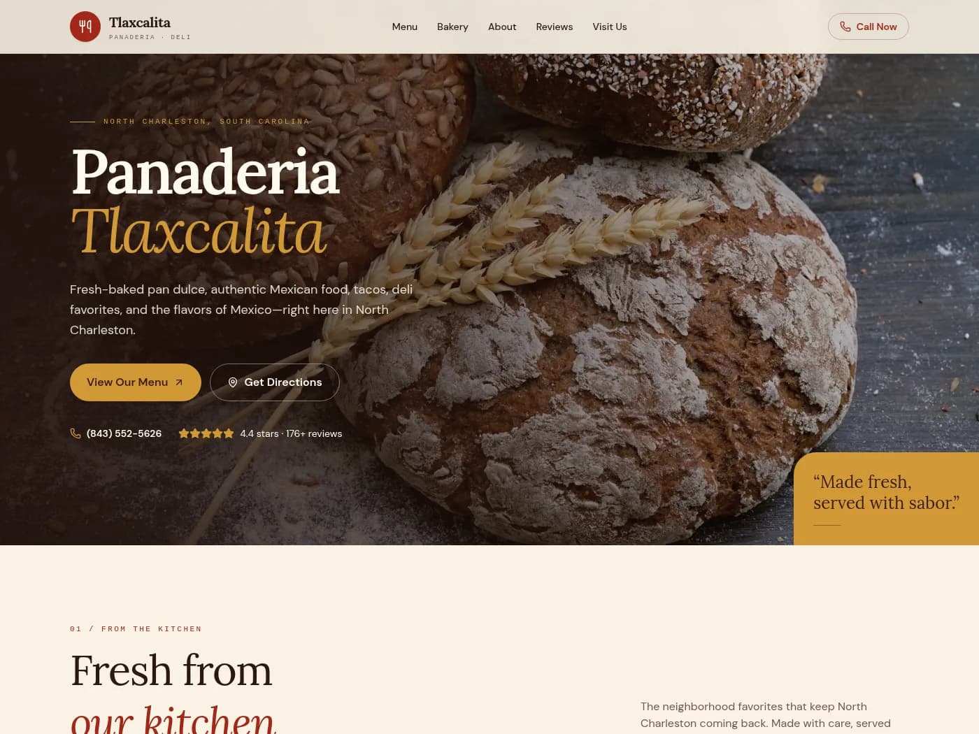 Tlaxcalita Bakery Website