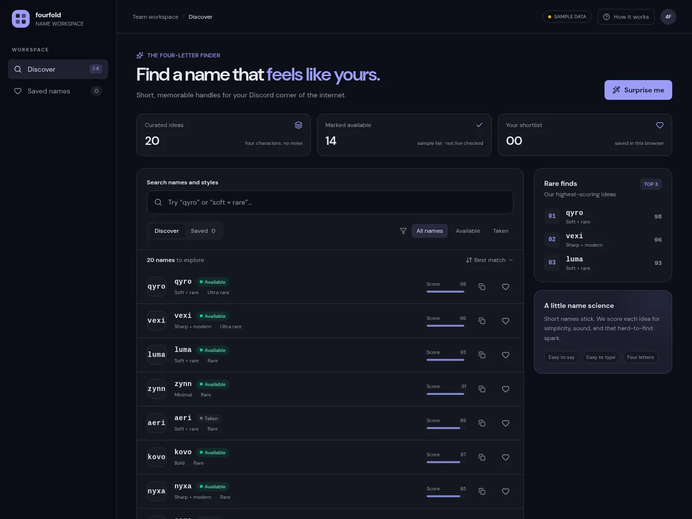 Discord Name Finder