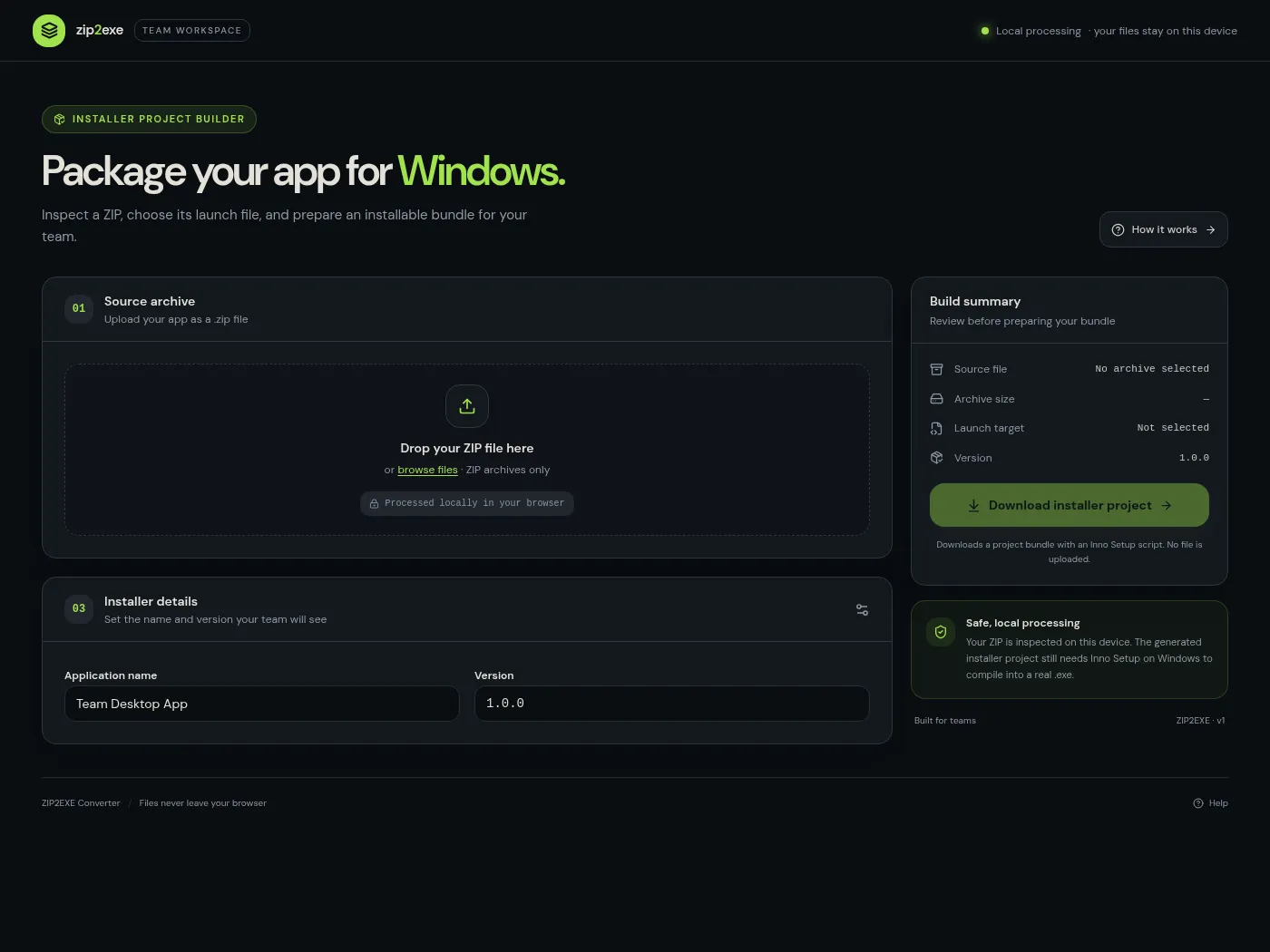 ZIP2EXE Converter