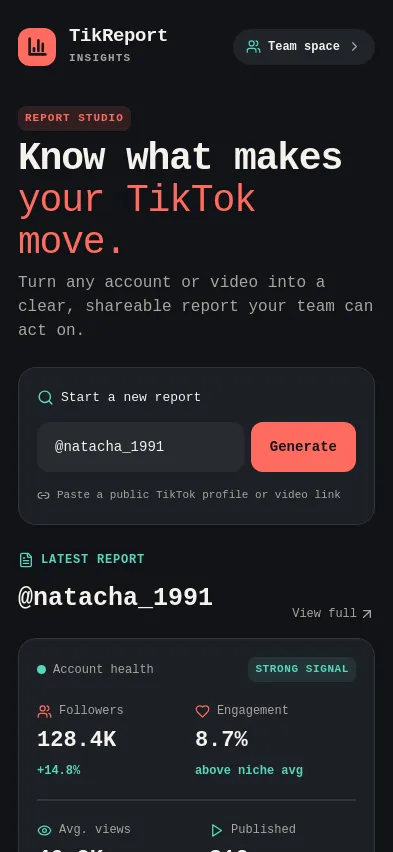 TikReport Insights
