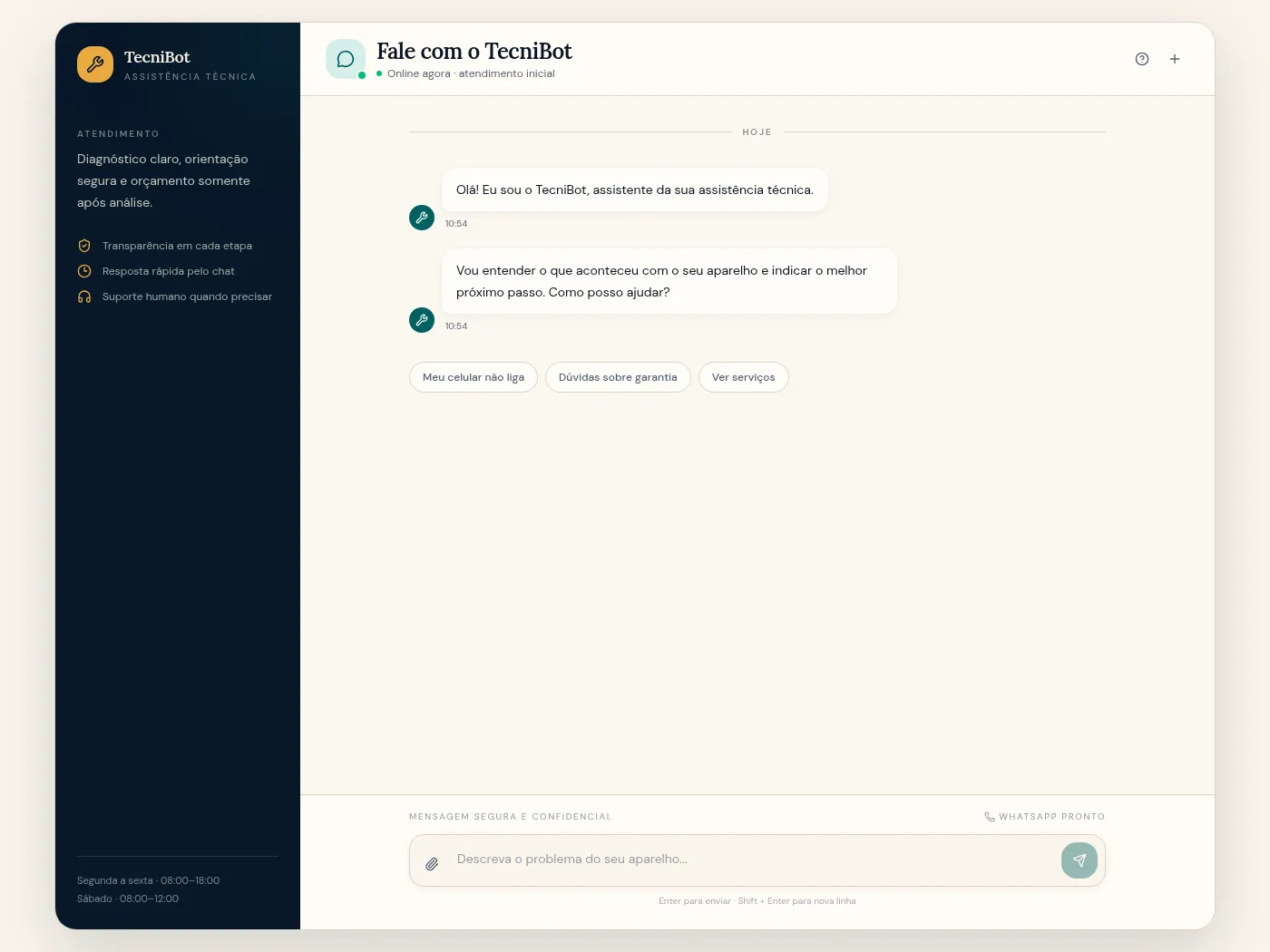 TecniBot Assistente Virtual