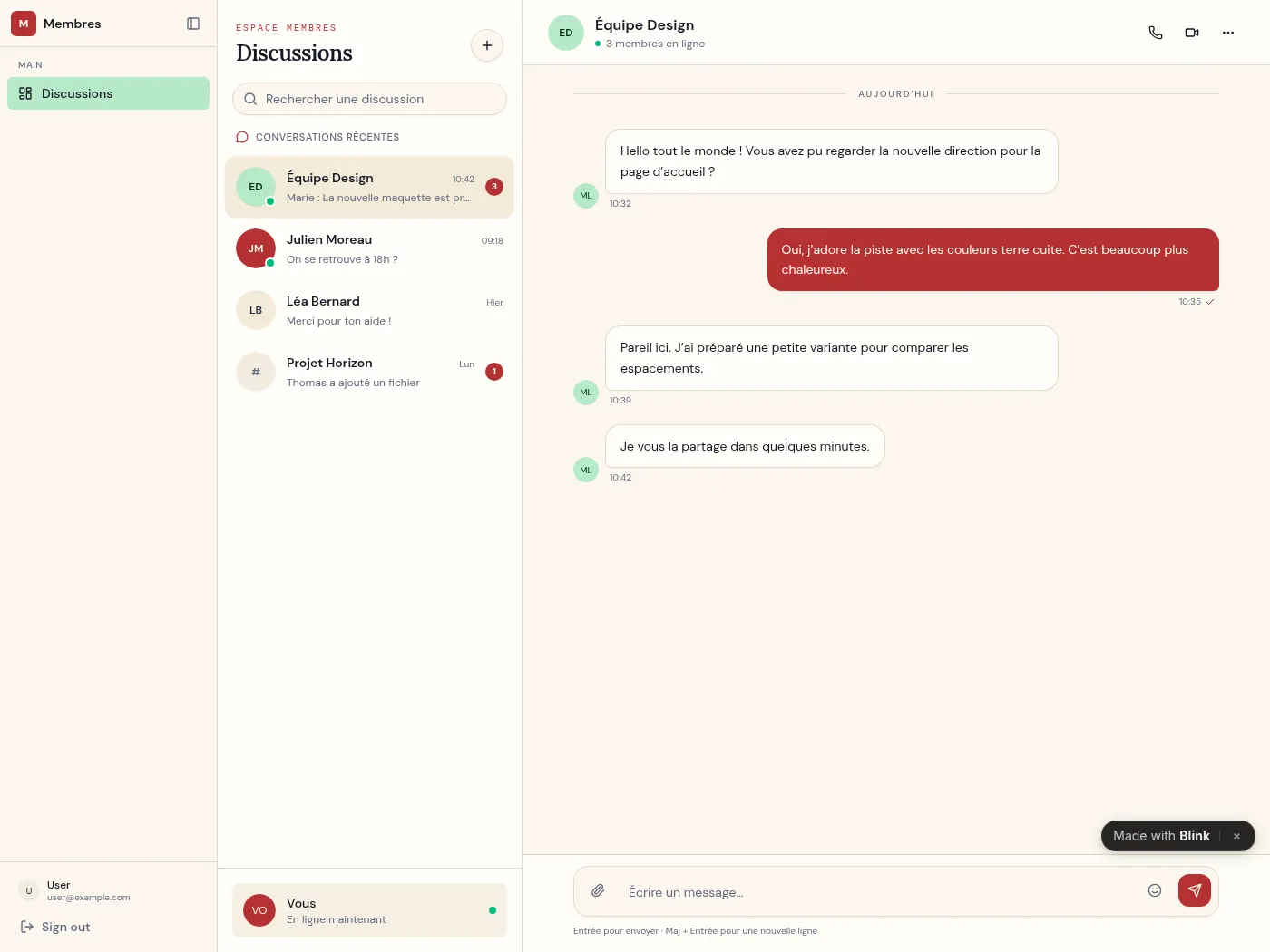 Membres Chat App