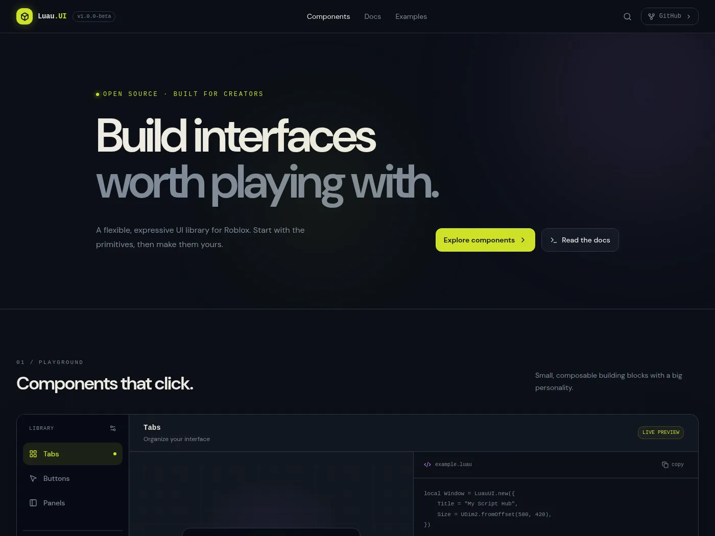 Luau UI Kit