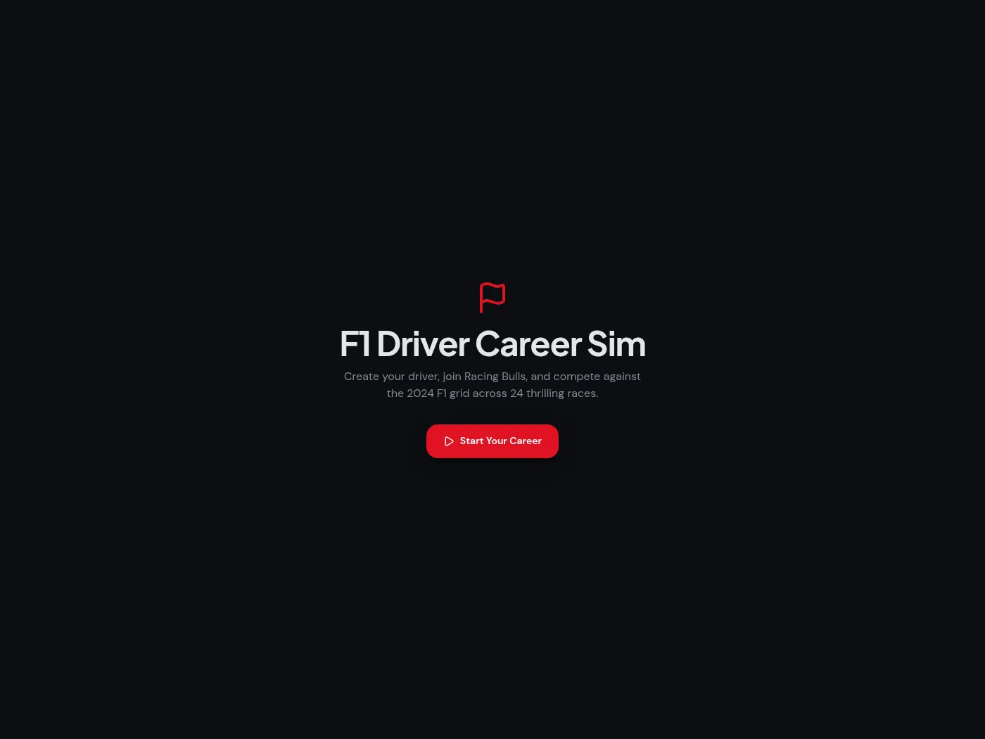 F1 Driver Career Sim
