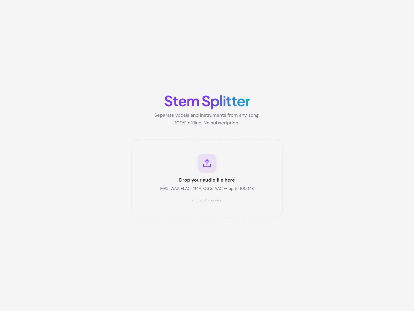 Offline Music Splitter