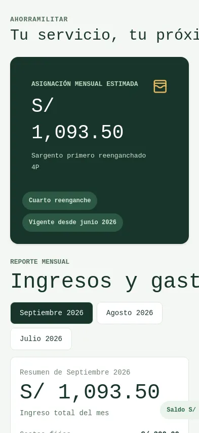 AhorraMilitar App