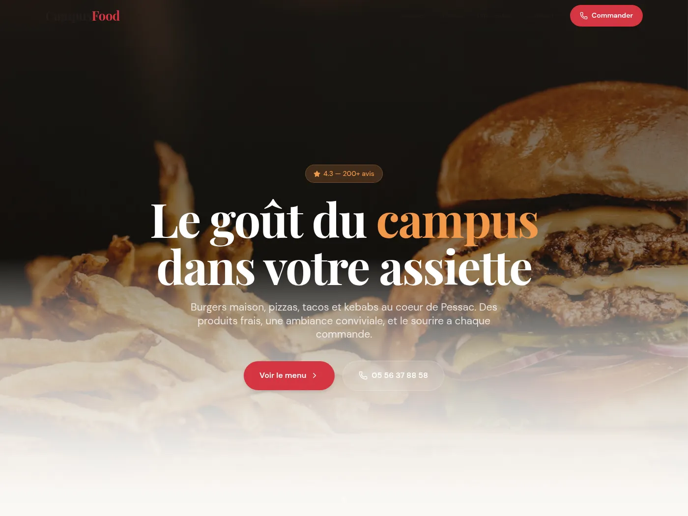 CampusFood Web Menu