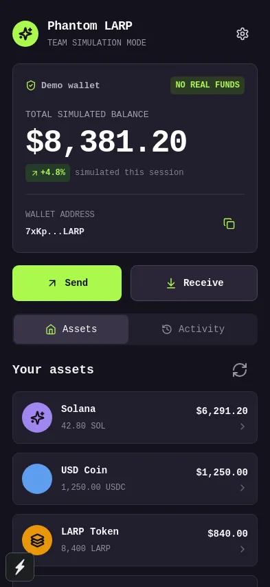 LARP Phantom Wallet Sim