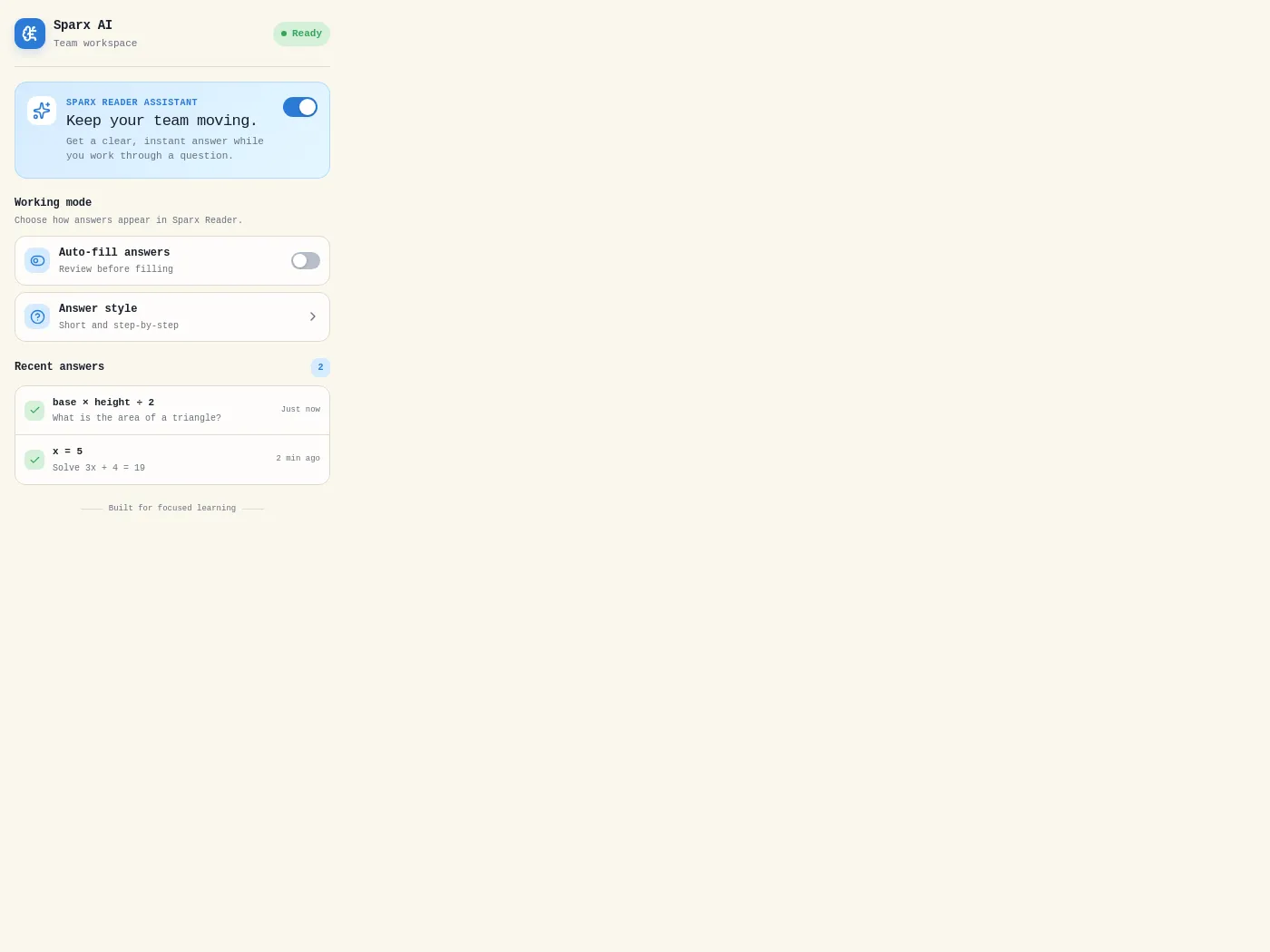 Sparx AI AutoComplete