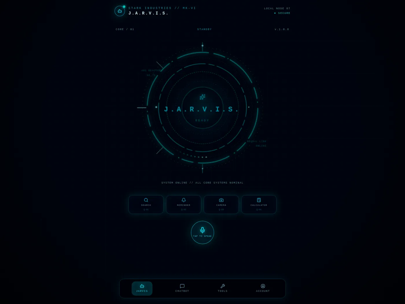 Jarvis HUD AI Assistant