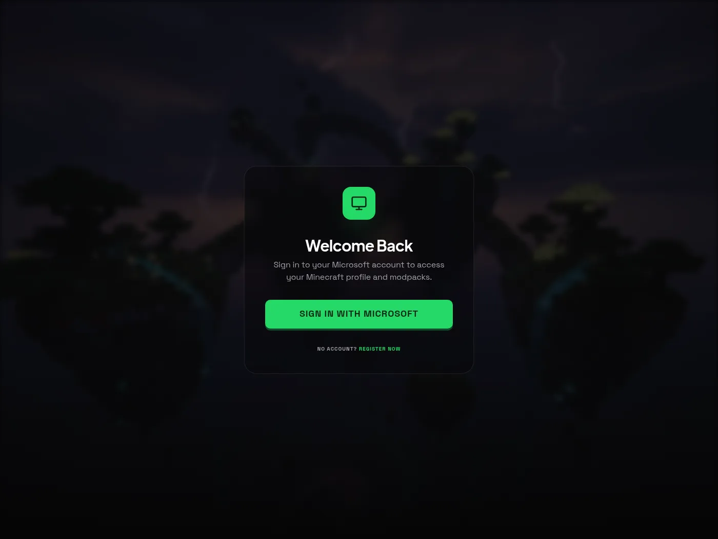 Modern Minecraft Launcher UI