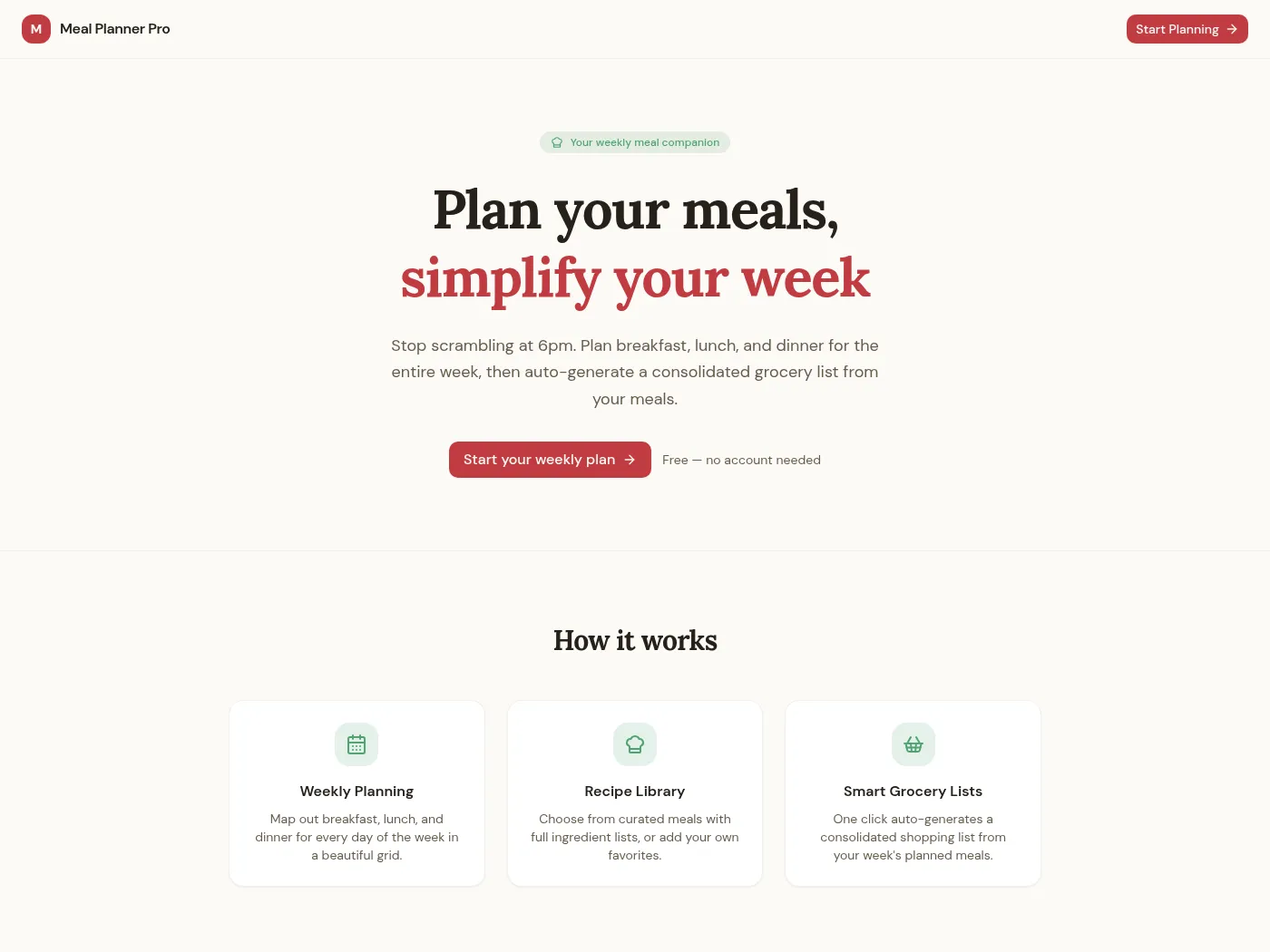 Meal Master Planner Pro