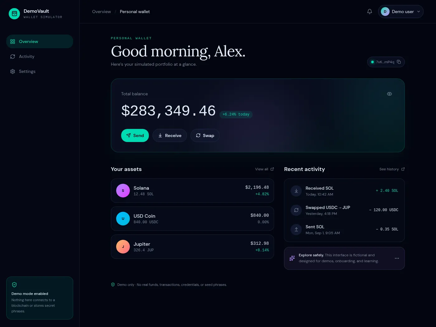 Phantom Wallet Simulator