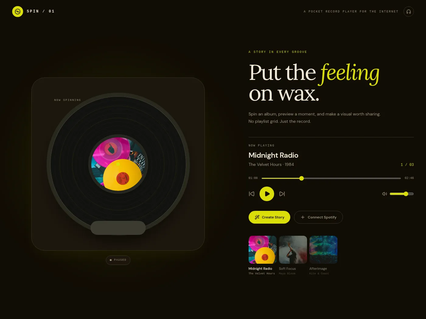 Spin Album Stories