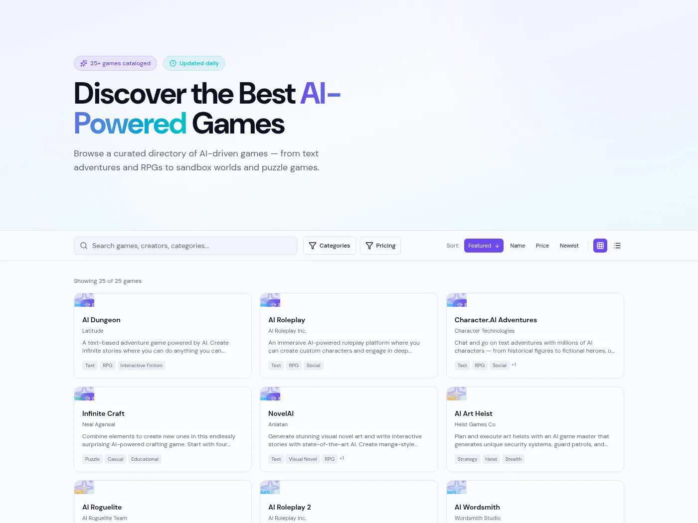 AI Game Explorer