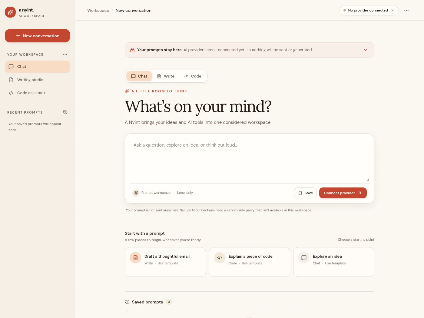 A Nyint AI Workspace