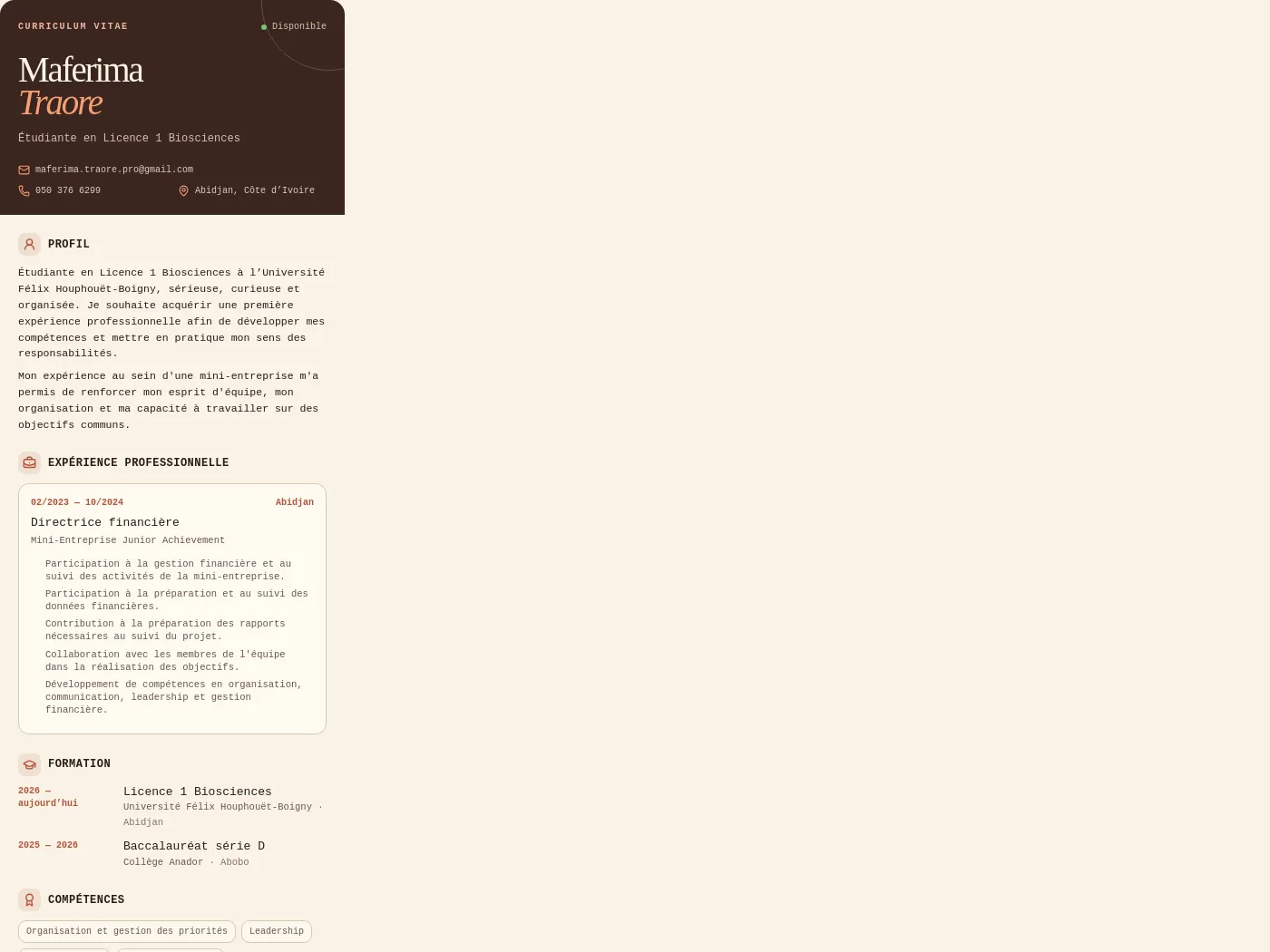 OnePage CV Extension