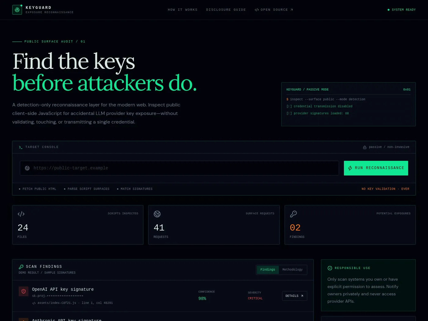 LLM KeyGuard Scanner