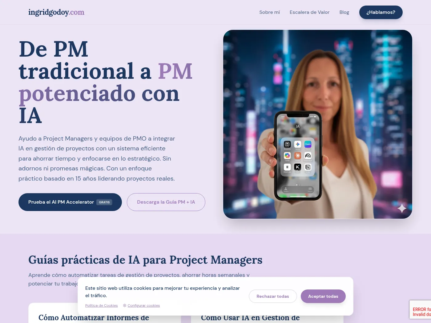 PM + AI: Ingrid Godoy’s Premium Project Management Website