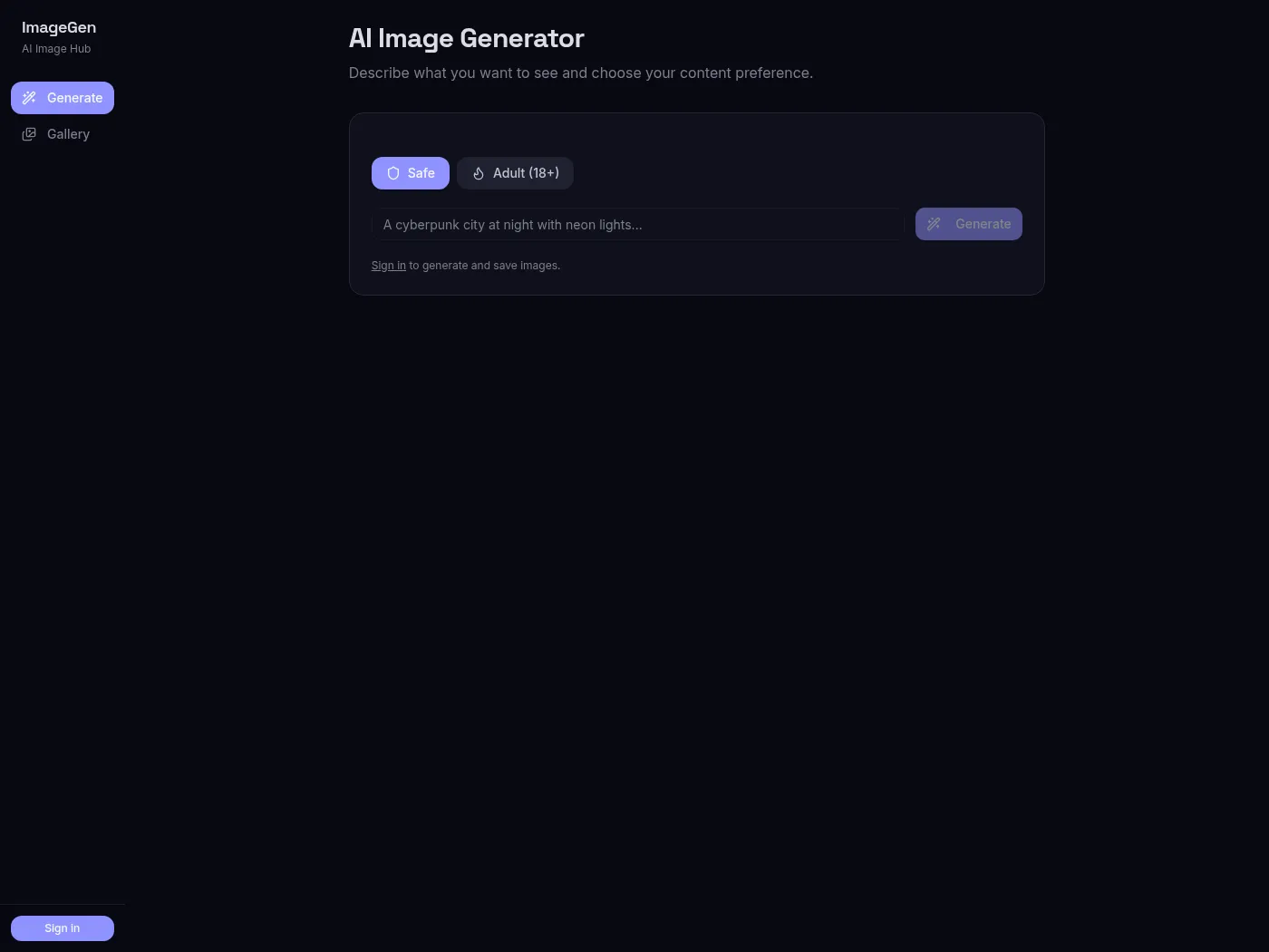 AI Image Generator Hub