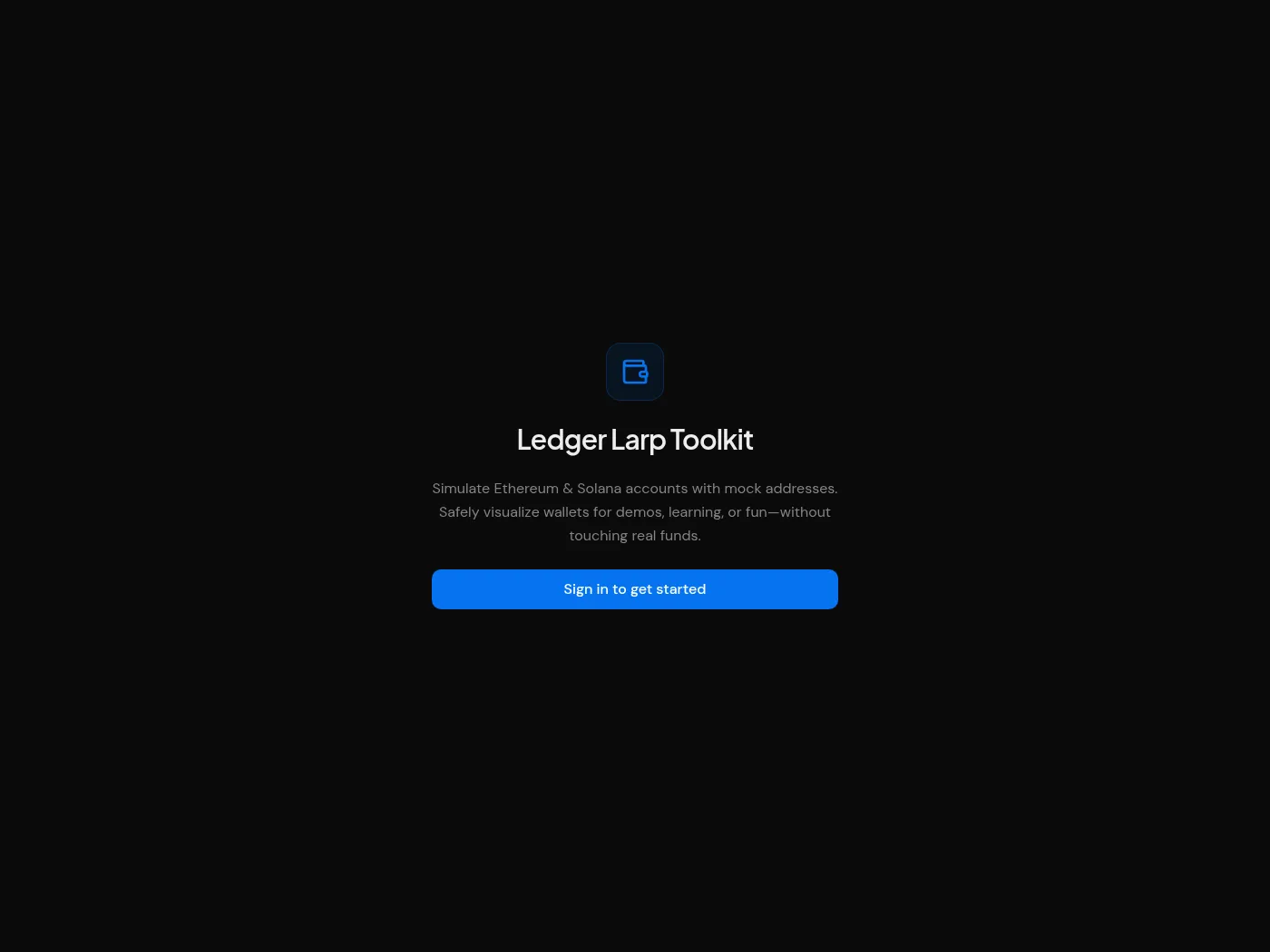 Ledger Larp Toolkit