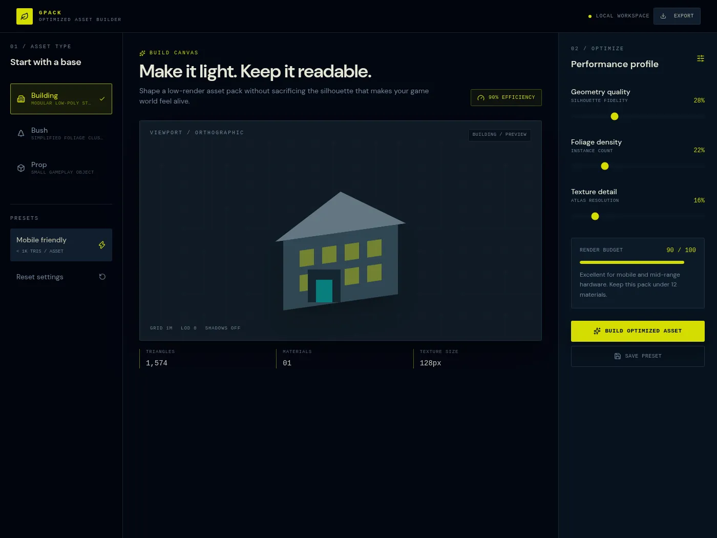Optimized GPack Builder