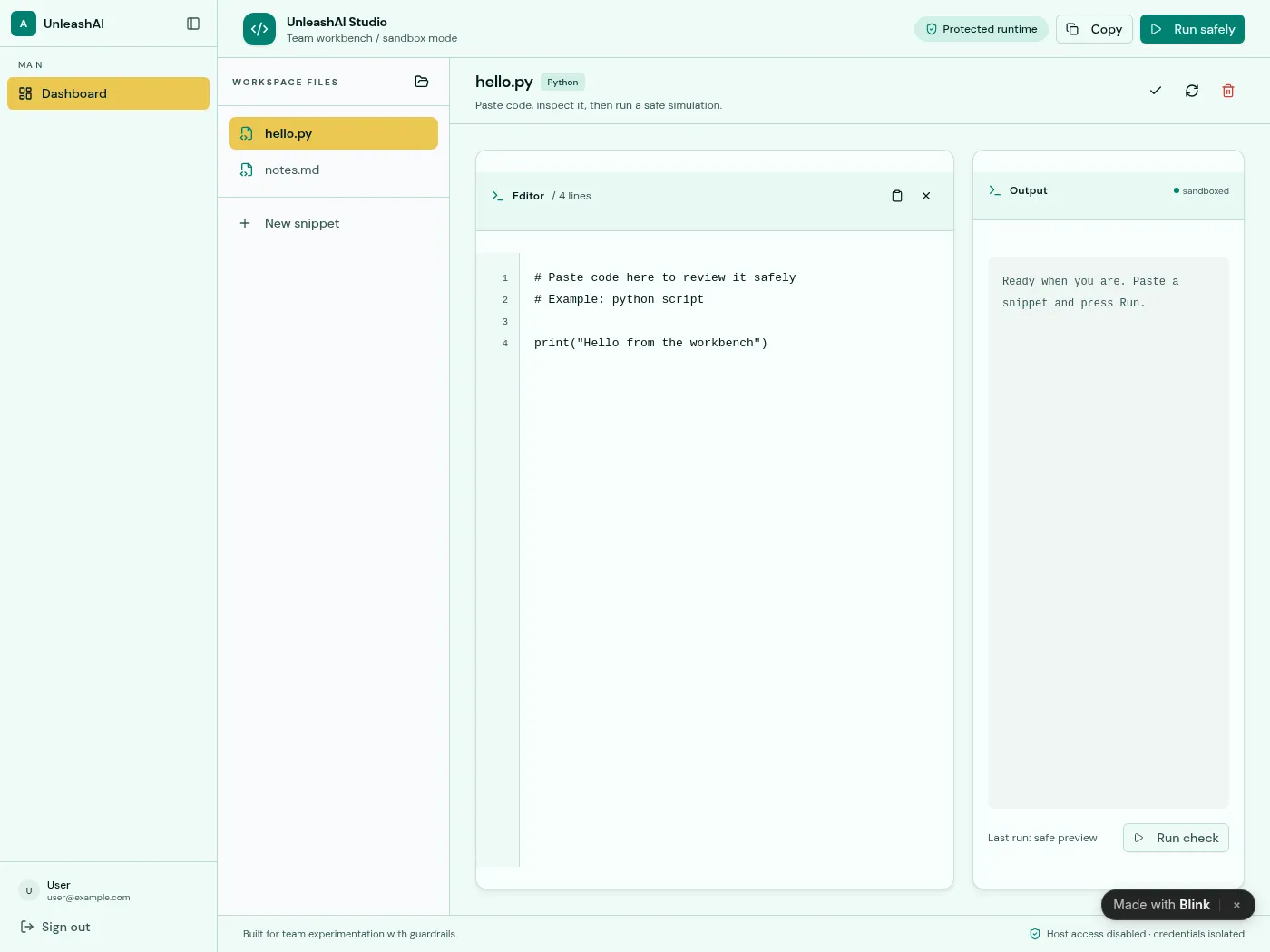 UnleashAI Team Chatbot