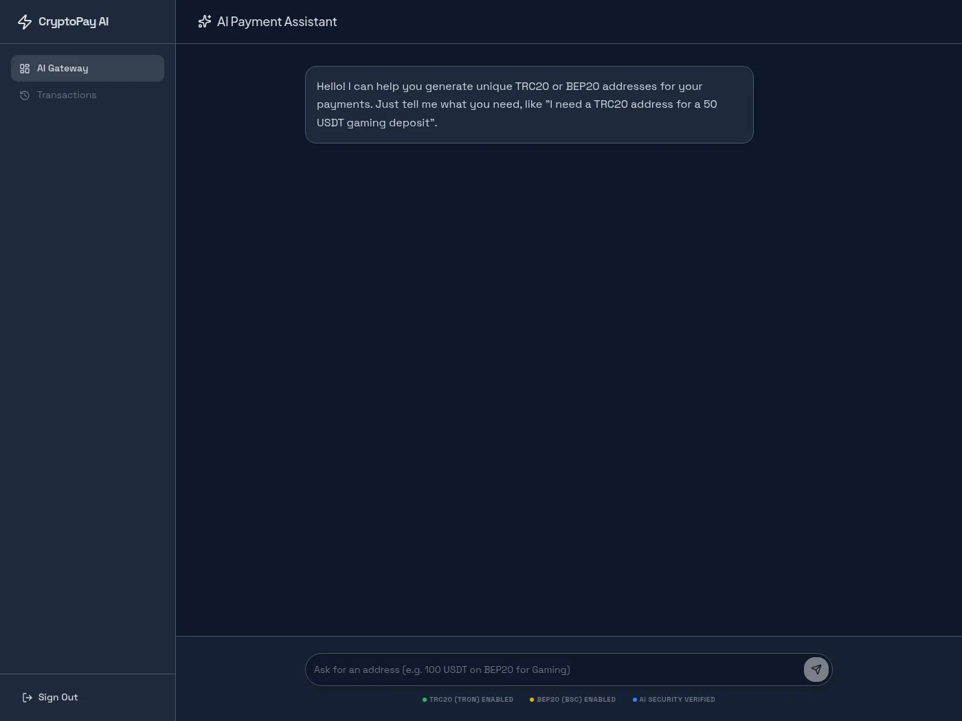 CryptoPay AI Gateway