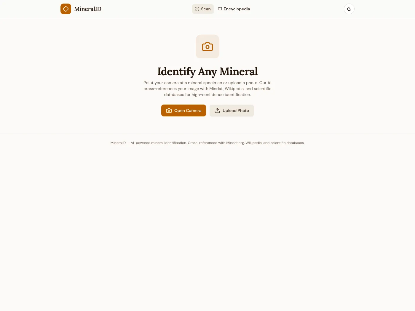 MineralID Web App