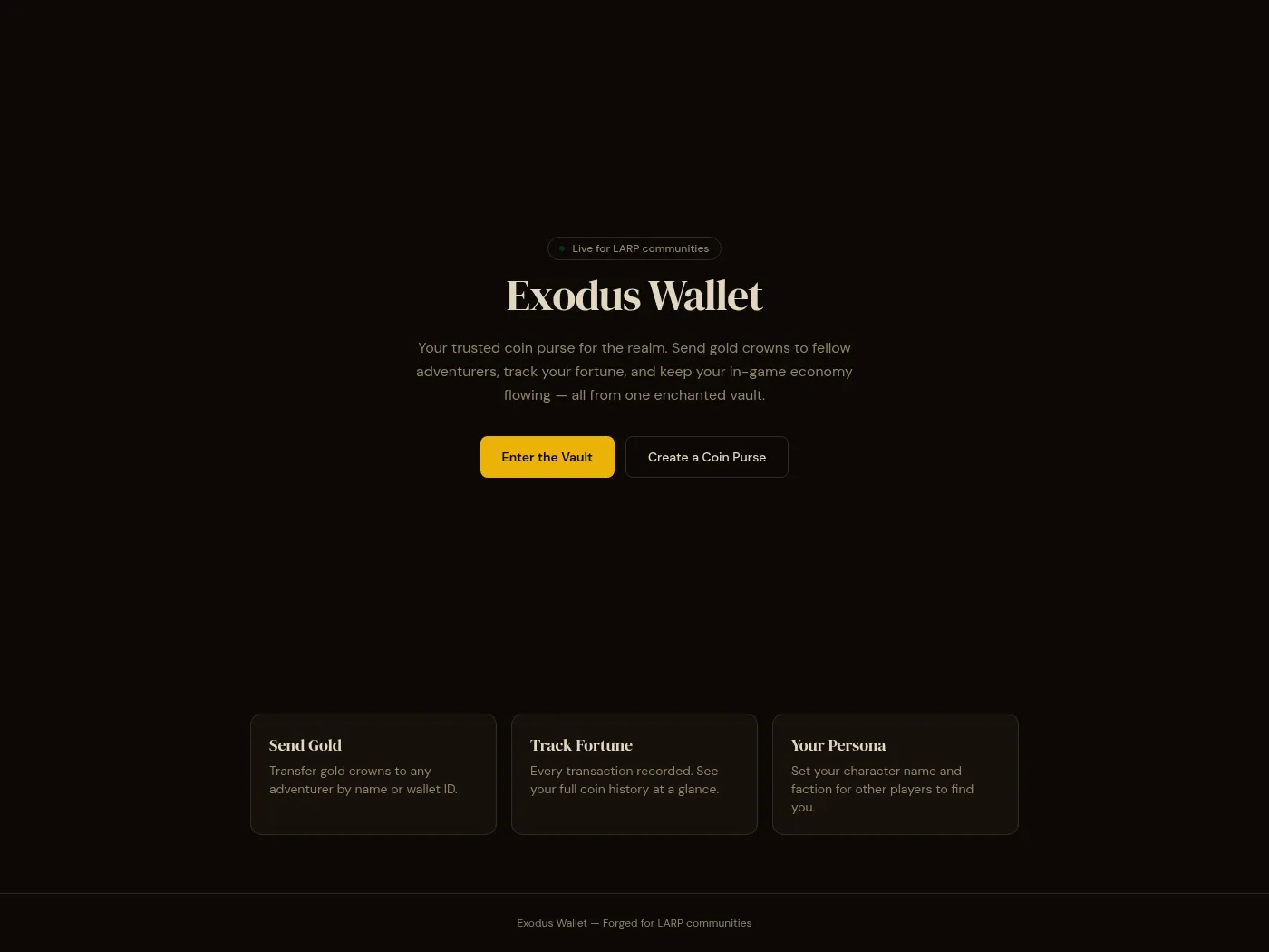 LARP Exodus Wallet