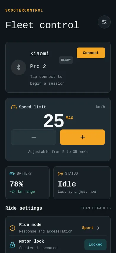 ScooterControl Mobile