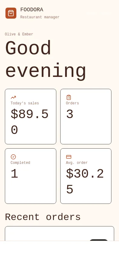Foodora Manager App