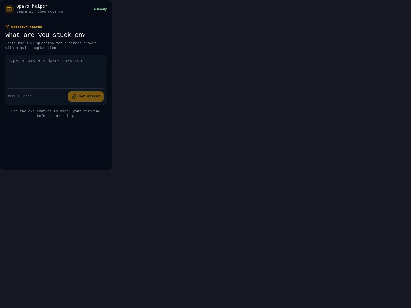 Sparx Answer Helper