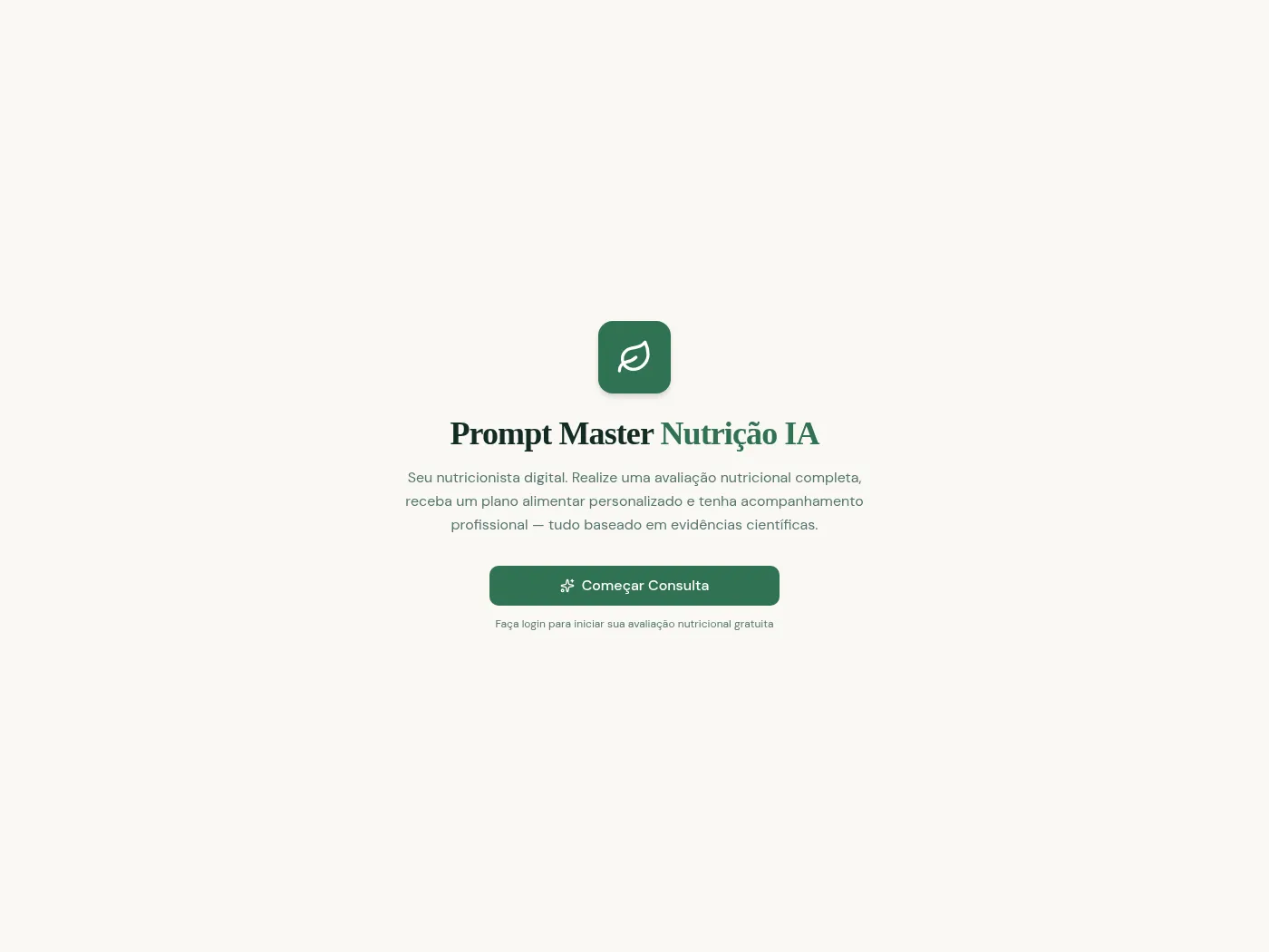 Prompt Master Nutrição IA