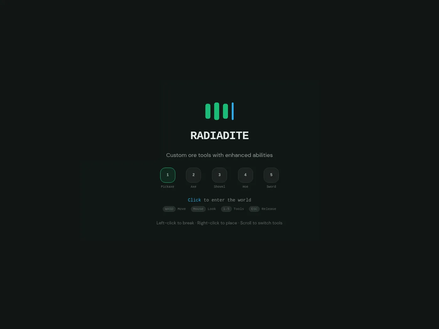 Radiadite Tools Mod