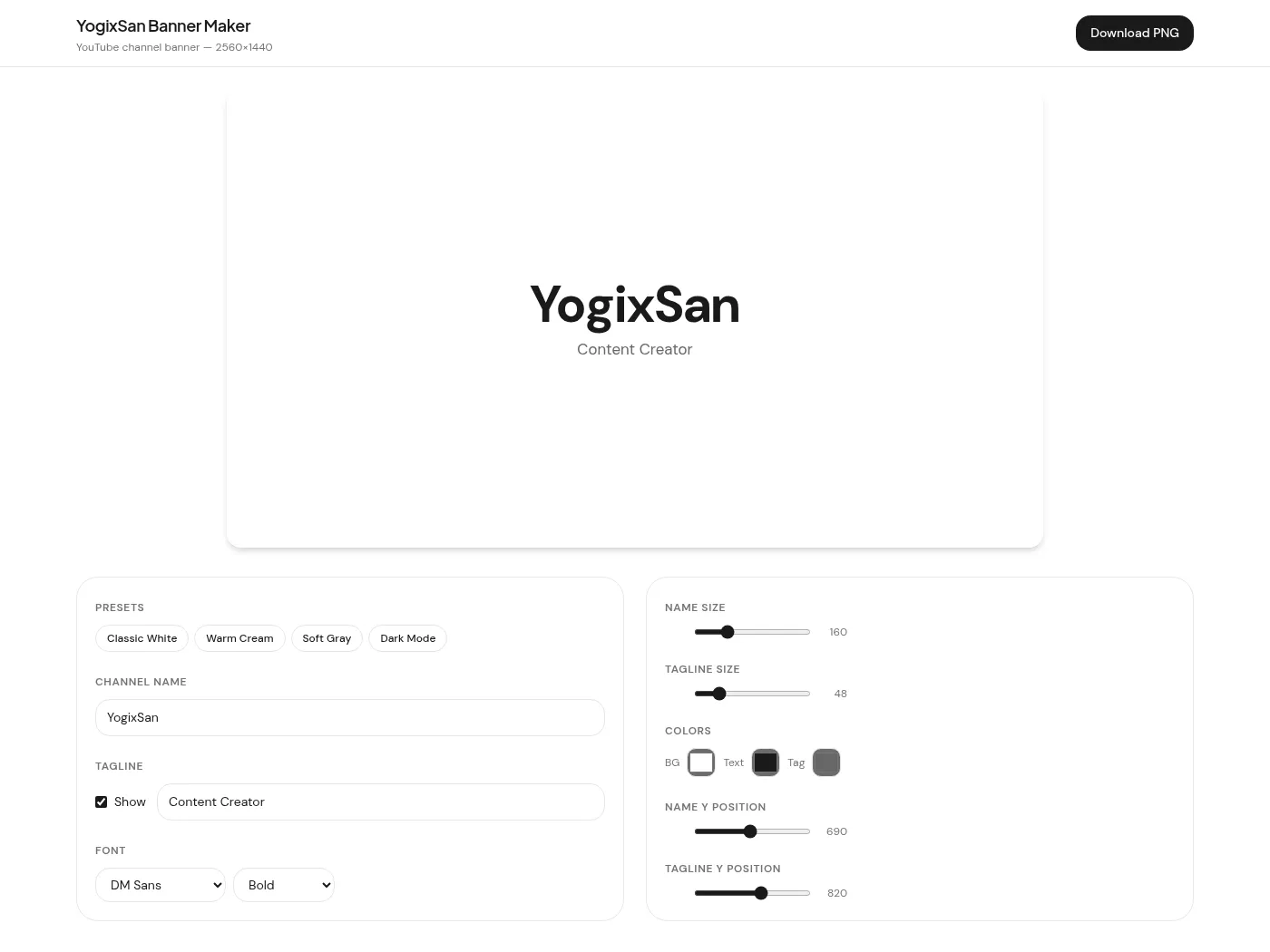 YogixSan Banner Maker