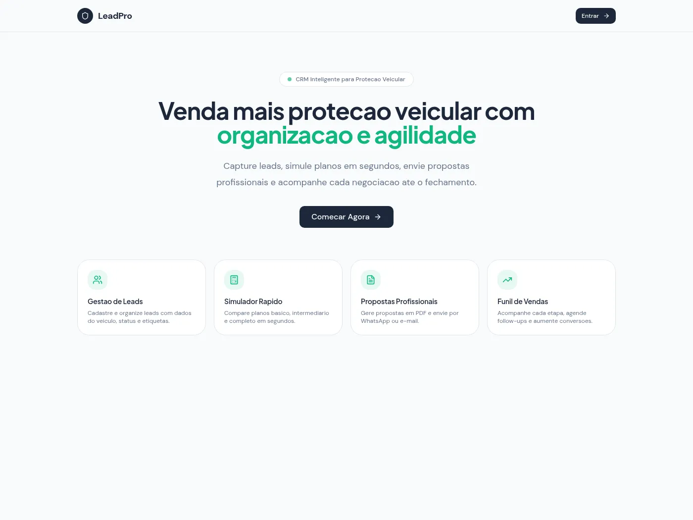 LeadPro Veicular CRM