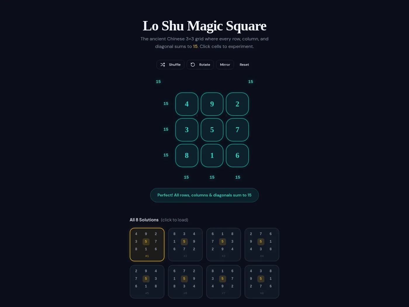 Magic Square Number Generator