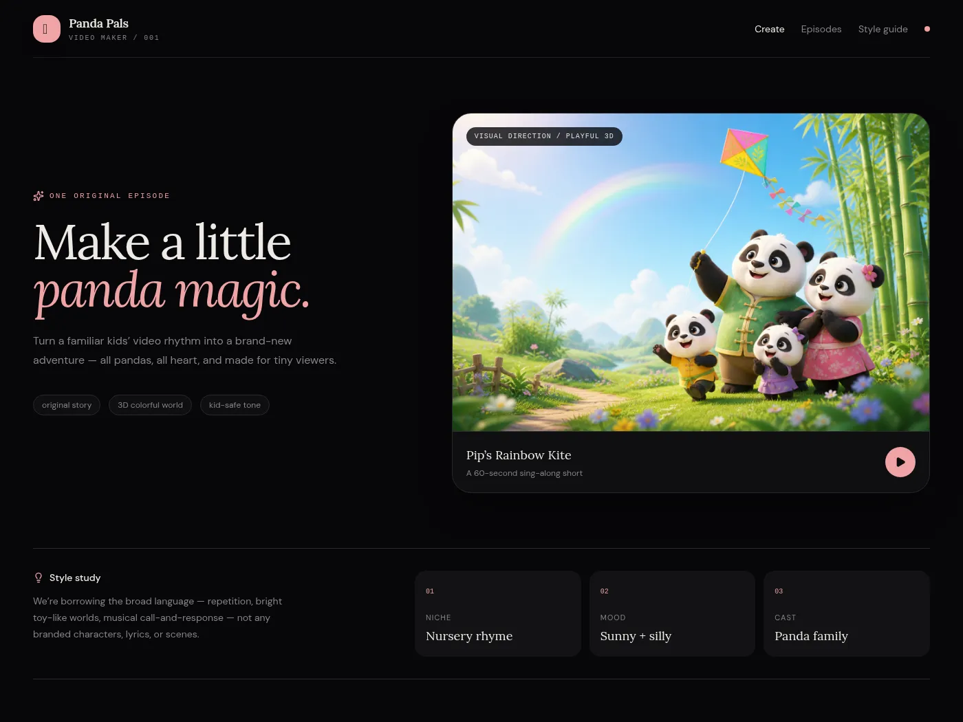 Panda Pals Video Maker